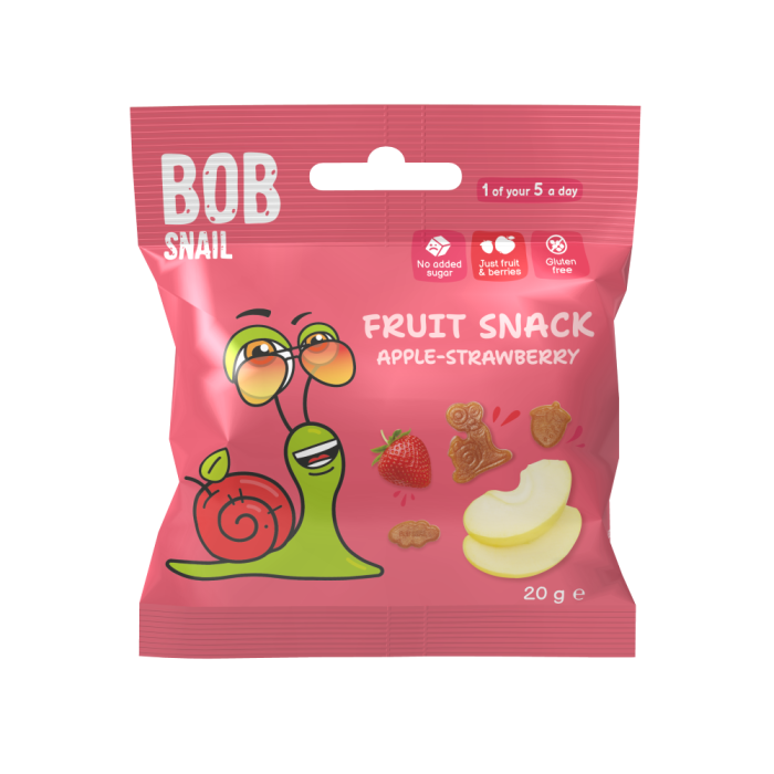 Bob Snail Apple & Strawberry Fruit Snack (20 x 20g)